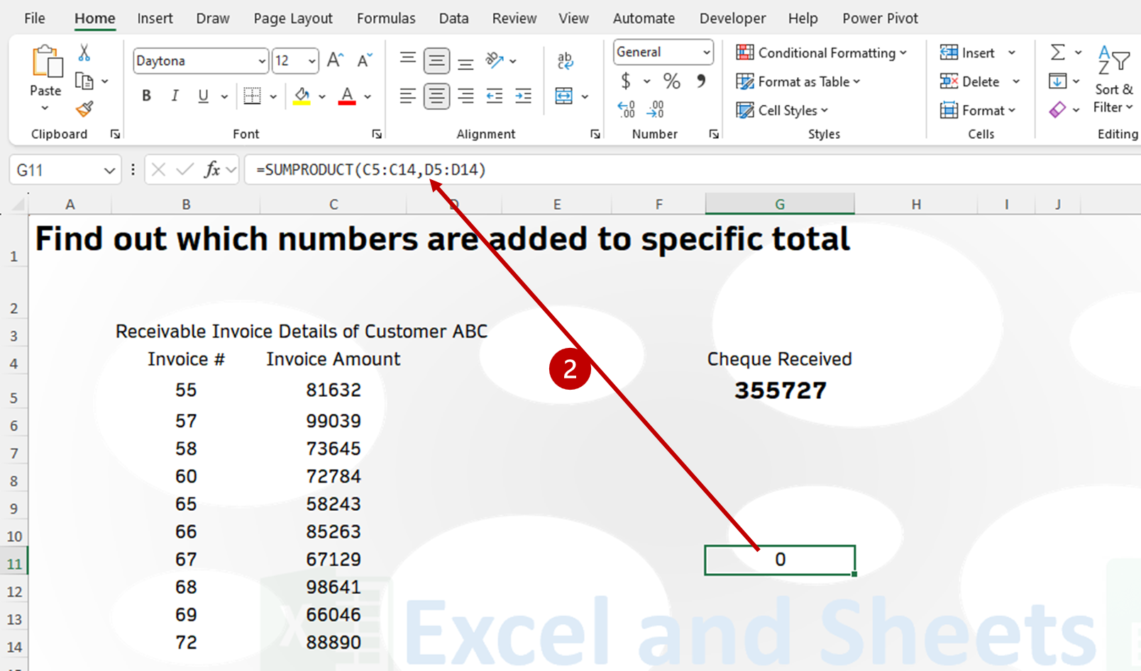 Find Out Which Numbers Add Up to a Total in Excel – Learn Excel and Sheets
