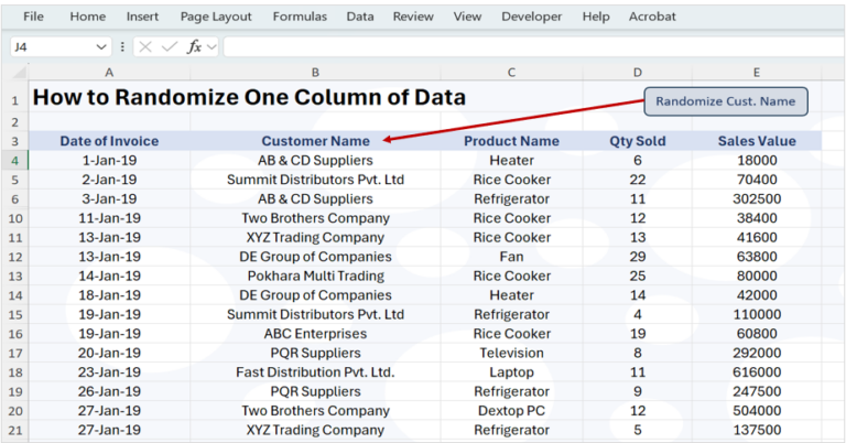 Auto Shuffle Or Randomize Data In Excel Learn Excel And Sheets