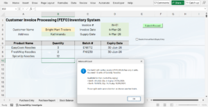 Download FIFO Inventory Management Sheet in Excel
